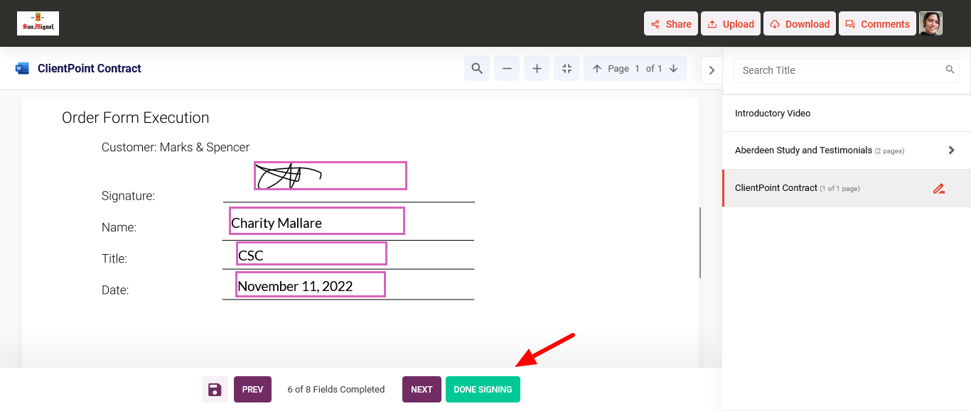 ClientPoint Sign | How to Sign Documents – ClientPoint