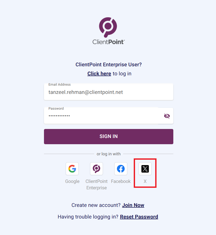 How to Login to ClientPoint CustomerOS Chat using X? – ClientPoint