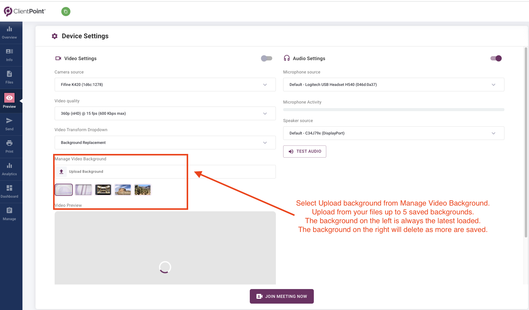 How to Use ClientPoint Video Conference Backgrounds – ClientPoint